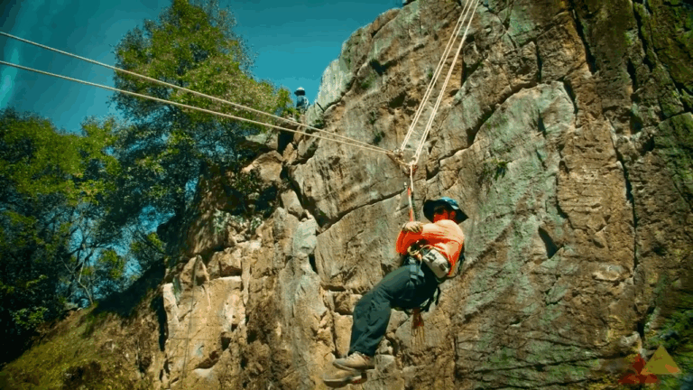 Skate Block Highline with Gin Pole Directional in Rope Rescue | Rigging ...